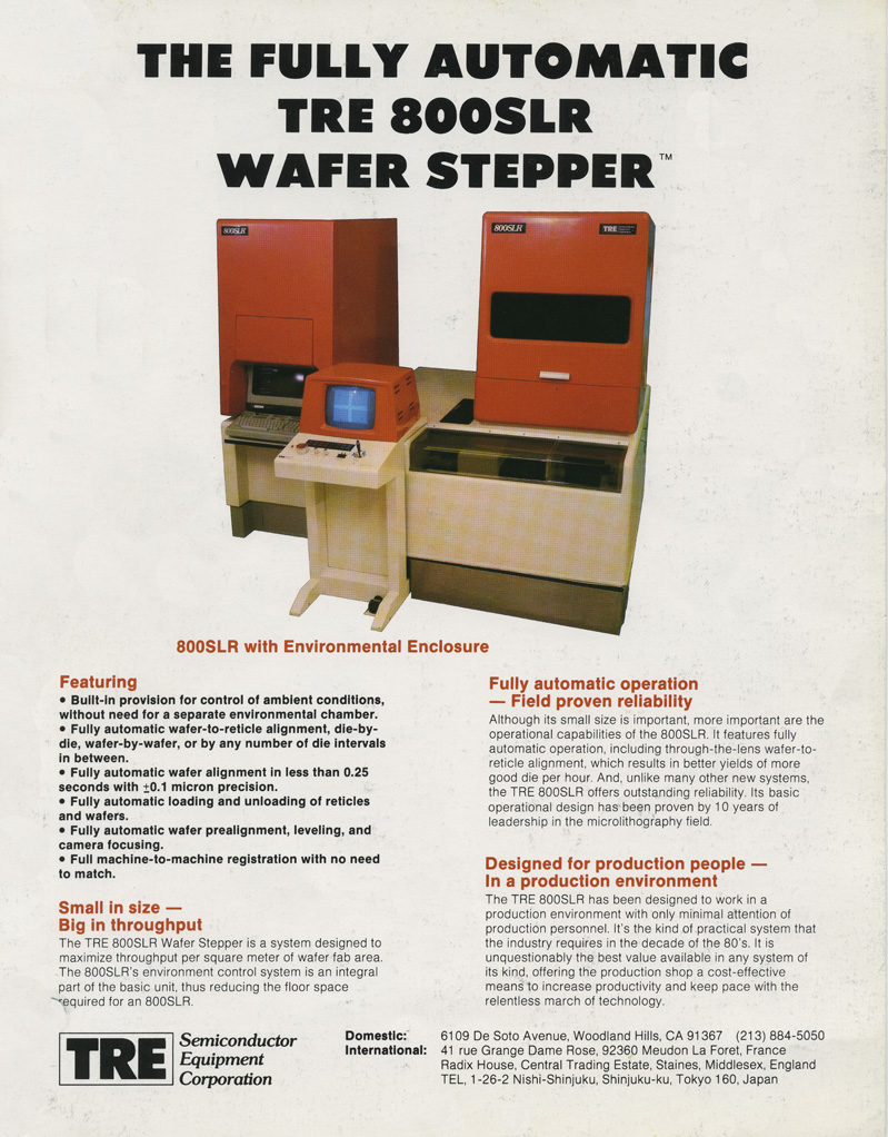 TRE - 800SLR Wafer Stepper