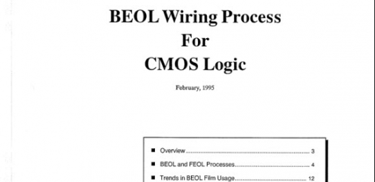 BEOL Origins | The Chip History Center