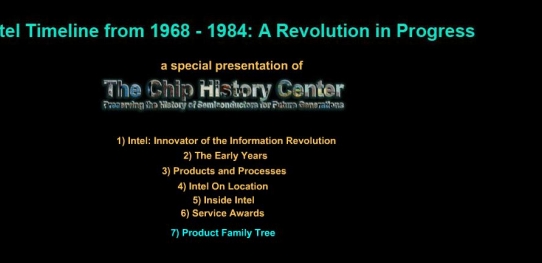 Intel Timeline from 1968 - 1984: A Revolution in Progress