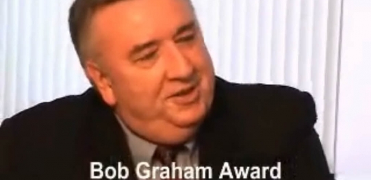 Barry Rapozo and his 2001 award