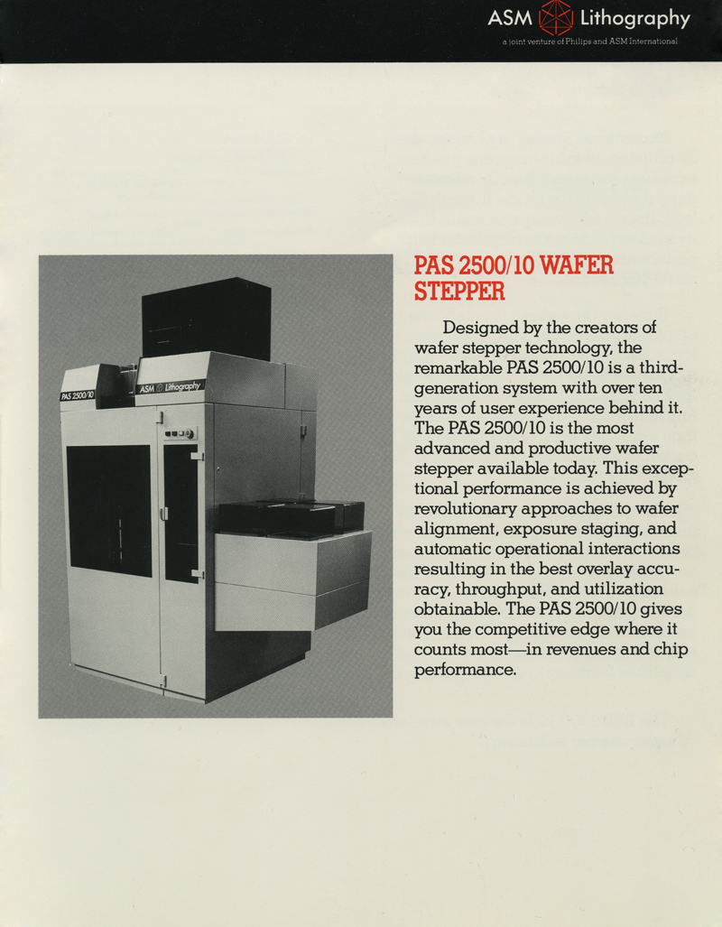 ASM Lithography - PAS 2500/10 Stepper