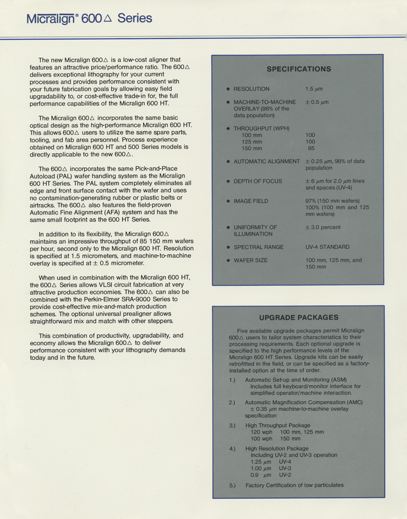 Perkin-Elmer - Micralign 600