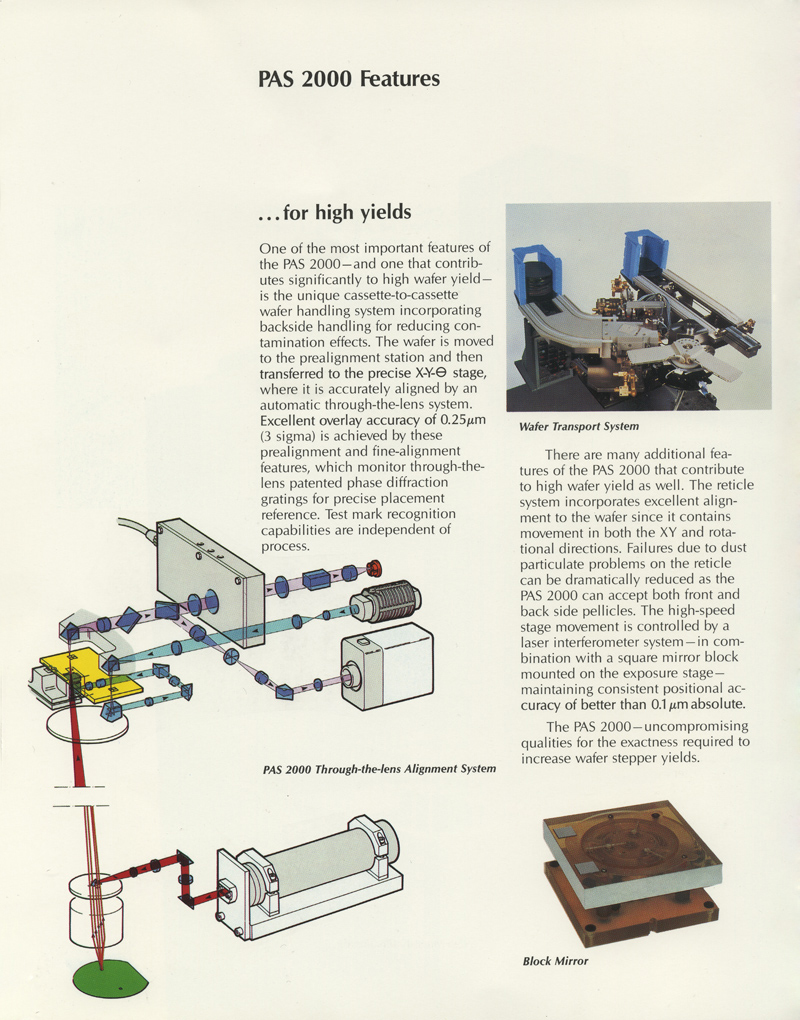 ASM Lithography | PAS 2000 Wafer Stepper | Chiphistory