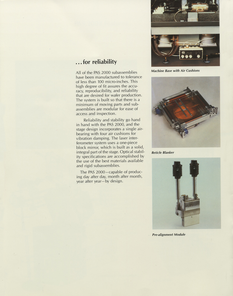 ASM Lithography | PAS 2000 Wafer Stepper | Chiphistory